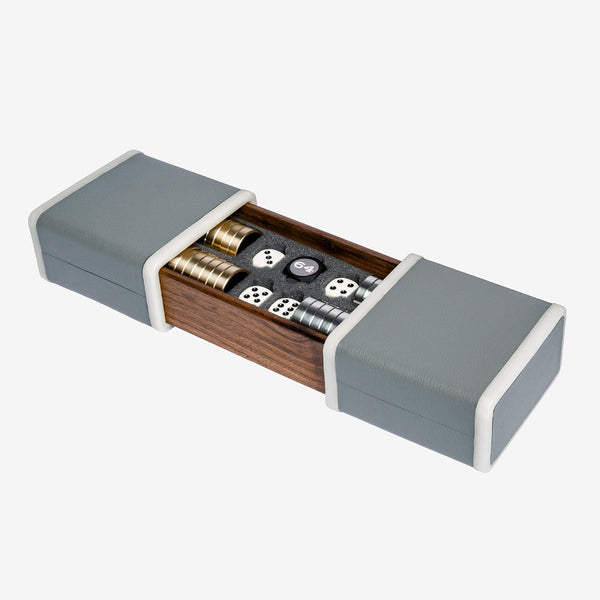 Premium Wooden and Leather Backgammon Set