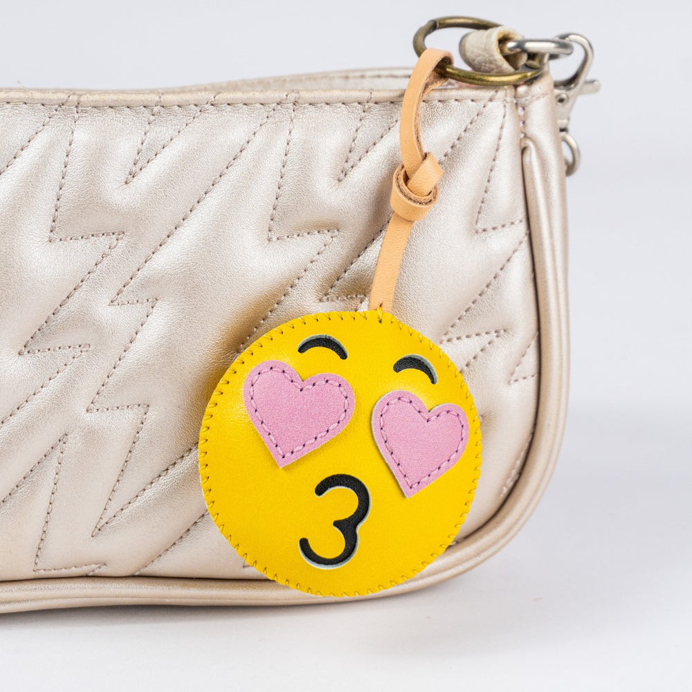 Handmade Leather Bag Charms | Emoji Collection